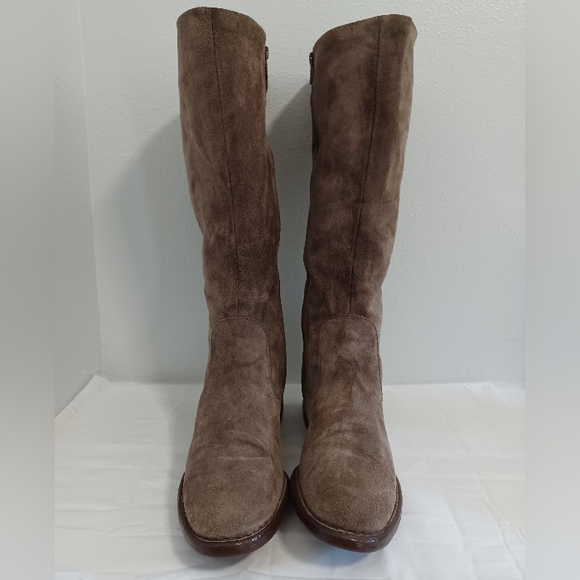 Born | Shoes | Born Boots Brown Suede Leather Side Zip Size 85 | Poshmark